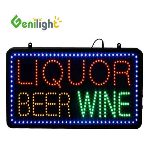 Quality High Pixel Density LIQUOR LED Neon Sign for Shop DC12V Outframe ABS Open-Mold for sale
