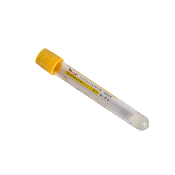Quality 7ml Gel Clot Activator Tube Yellow Top Tubes For Blood Collection for sale