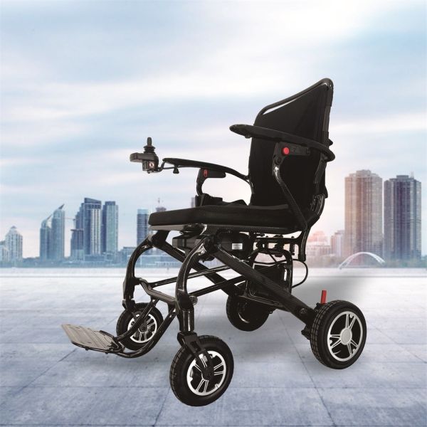 Quality Electric Folding Wheelchair with Carbon Fiber Material and 6km/h Speed for sale