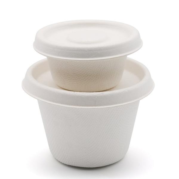 Quality 1oz 2oz 4oz Paper Soup Disposable Salad Bowls With Lids Portion Cups for sale