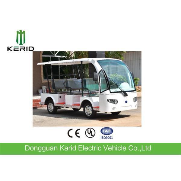 Quality 3 Rows Safa Seats Small Electric Shuttle Bus With MP3 Player Alloy Rim For Hotel for sale