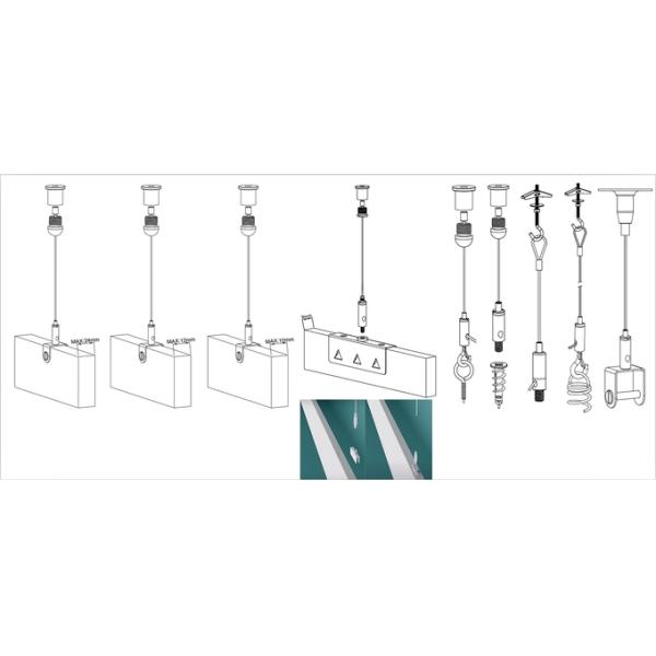 Metal Ceiling Systems Wall Bracket Cable Gripper Hold For Ceiling Baffles Fixtures 8