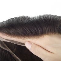 Quality Customizable Density Men Hairpiece Single Knot Custom Toupee for sale