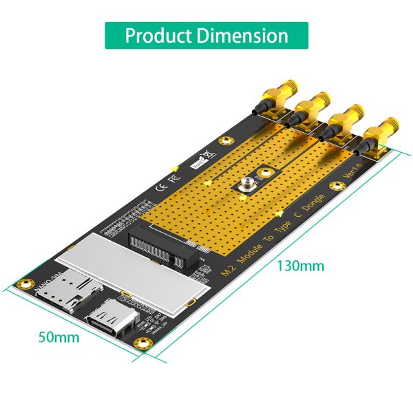Quality Customized PCI-E NGFF To M 2 NVME Adapter For RM500Q RM500U Module for sale