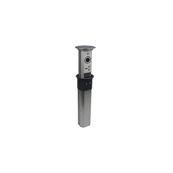 Quality Silver Finish Kitchen Pop Up Sockets , Pop Up Electrical Outlets For Kitchen for sale