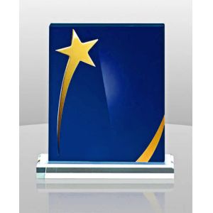 Quality OEM Transparent Clear Freestanding Acrylic Plaque For Anniversary Souvenirs for sale