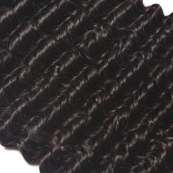 Quality Deep Wave Brazilian Hair Bundles , Unprocessed Brazilian Curly Hair Bundles for sale