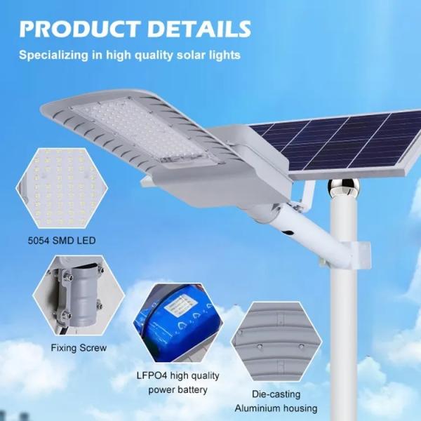 Quality Waterproof Full Screen Split Solar Street Light 100w Price for sale