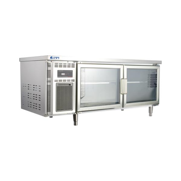 Quality Multi-climate 380L Undercounter Freezer Fridge Glass Door Workbench Prep Table for sale