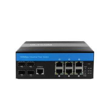 Quality RoHS CE 6 UTP Port rugged Industrial Managed Ethernet Switch IP40 Protection for sale