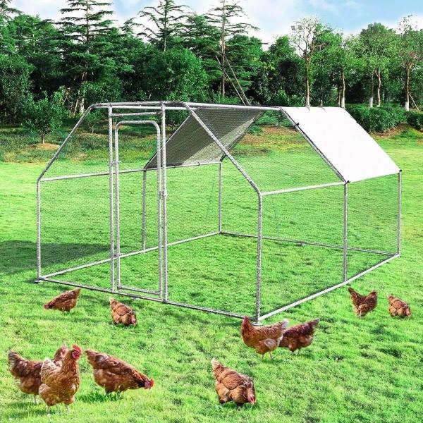 Quality CE PVC Coating 3x4m Metal Walk In Chicken Coop for sale