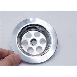 Quality Chrome Plated Bathroom Basin Strainer Round Good Filter Effect Anti - Clogging for sale