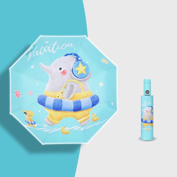 Quality Adults Unique Pattern Self Fold Sun Rain Kids Umbrella with Rubber Coated Handle for sale