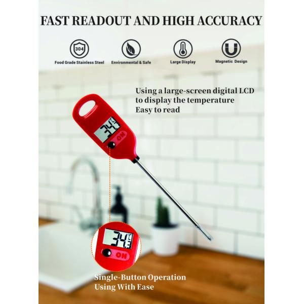 Quality Ip67 Waterproof Instant Read Digital Meat Thermometer SS 304 Probe Kitchen for sale
