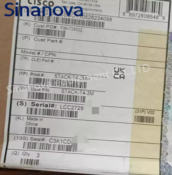 Quality Reliable 3 Meter Cisco Catalyst STACK T4 3M Cable for Data Centers original new for sale