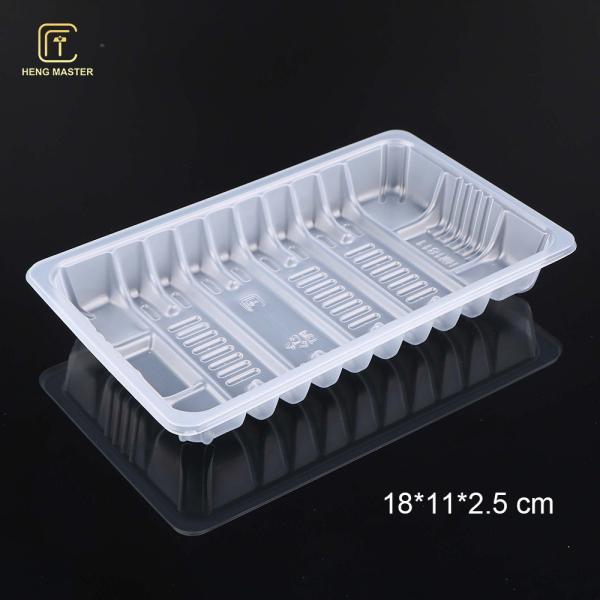 Quality Rectangle White 18*11*2.5cm Frozen Food Tray Packaging for sale