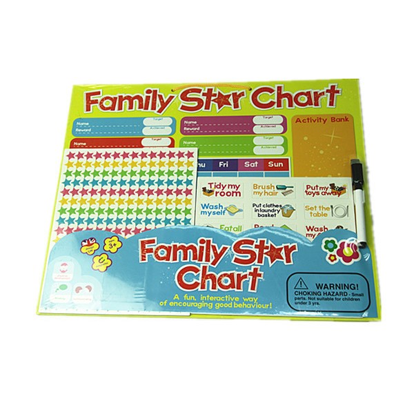 Quality Dry Erase Fridge Magnet Chart with Chores Magnetic Reward Chart for Children with Custom Design for sale