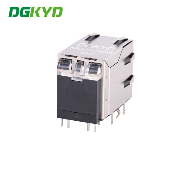 Quality KRJ-21USBNL Rj45 8p8c Modular Connector USB2.0 Socket Integrated With 100Mbps for sale