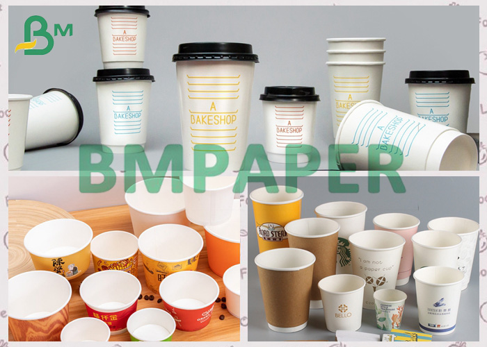 Food Grade Single-side 230g + 15g PE Coated Cup Paper In Roll