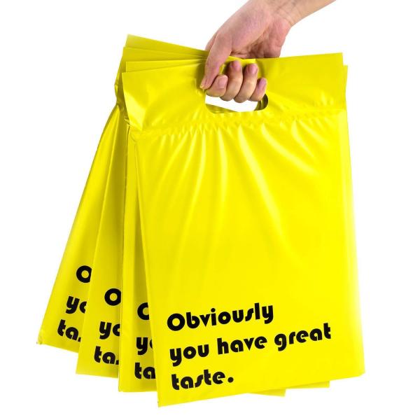 Quality 50 Micron-100 Micron PE Biodegradable Poly Mailers With Handle for sale