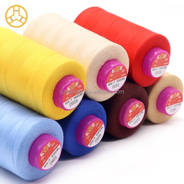 Quality Colorful Polyester Item Polyester Cotton Thread 100% Spun Sewing Thread for sale