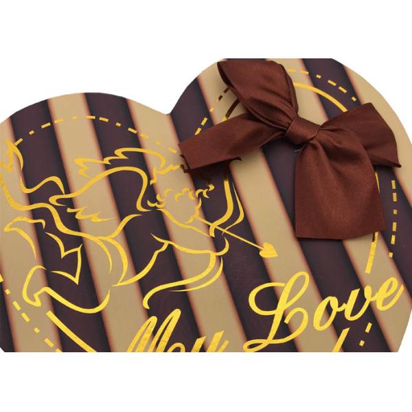Quality Cardboard Chocolate Presentation Boxes / Heart Shaped Valentine Box Custom for sale