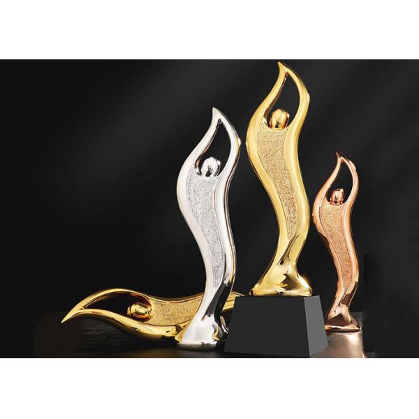 Quality Epoxy Resin Trophies And Awards Gold / Silver / Copper Plated Type Optional for sale