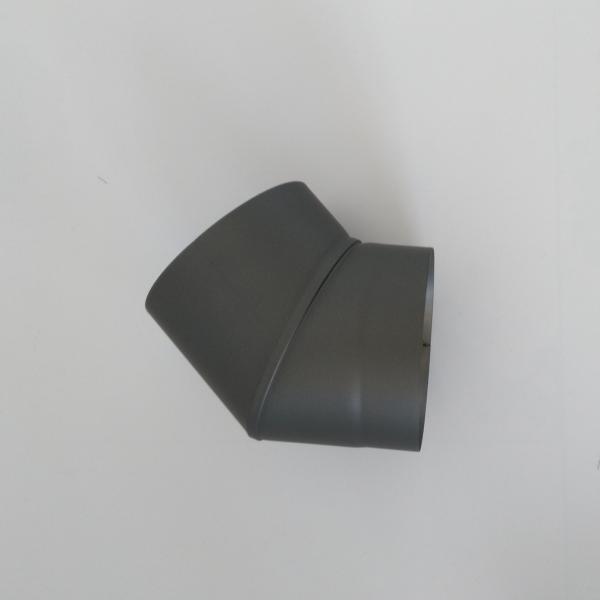 Quality Two Segment 45 Degree Elbow Black Chimney Pipe Single Wall Stainless Steel for sale