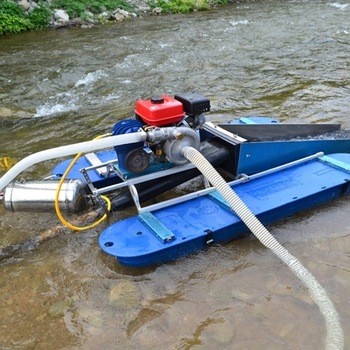 Quality Portable 0.5T/H Mini Gold Dredging Boat 3.5m Length for sale