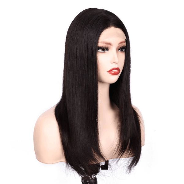 Quality Straight Lace Front Wig Natural Black Lace Front Wig Average Cap for sale