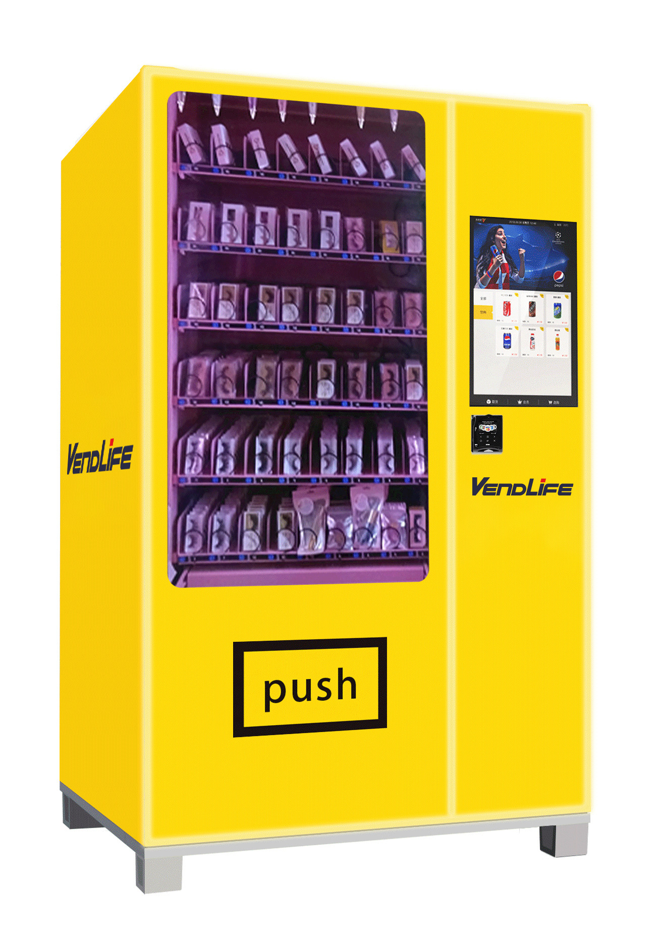 Quality Pink Lashes Hair Bundles Wigs Cosmetic Vending Machine Robot Advertising for sale
