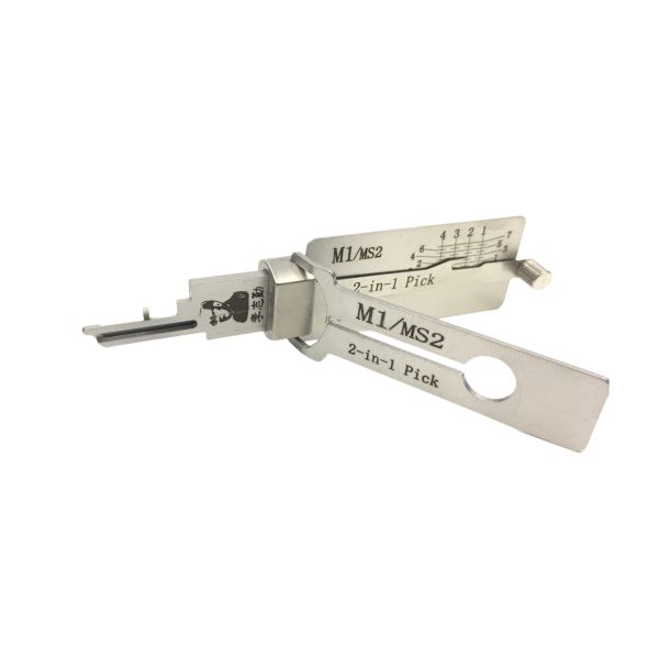 Quality Genuine Lishi 2-in-1 Tool M1 MS2 Model Stainless Steel Lock Pick Set and Decoder for sale
