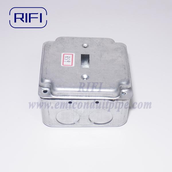 Quality RS9 Raised Steel Cover Galvanized Electrical Conduit Box Cover For EMT Junction for sale