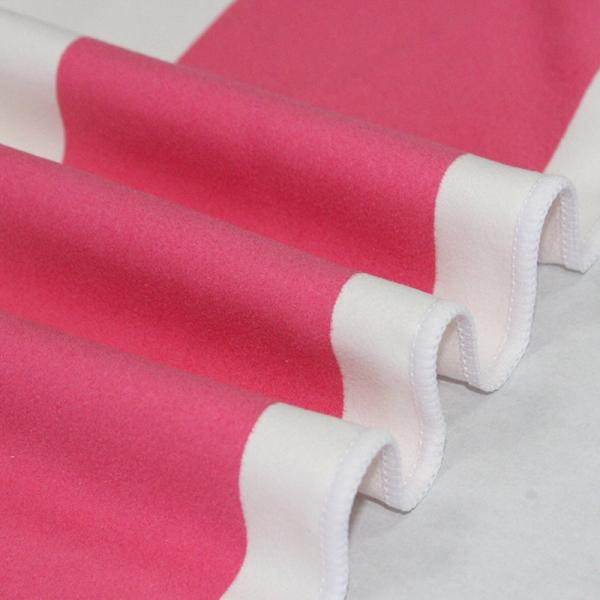 Quality Microfiber Yellow White Pink Striped Beach Towel 300gsm for sale