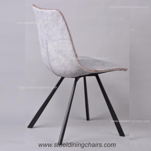 Quality BIFMA 82CM Side Backrest Stainless Steel Dining Chairs for sale
