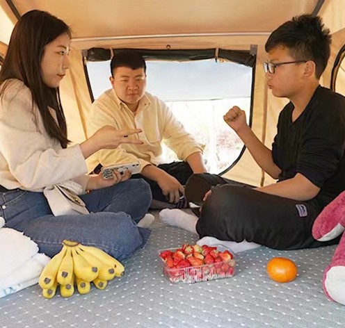 Quality Fully Automatic Camping Car Roof Tent With Rainproof Quick Opening And Folding for sale