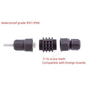 Quality IP67 RJ45 Waterproof Electrical Cable Connector CAT5 CAT6 Installation Method for sale