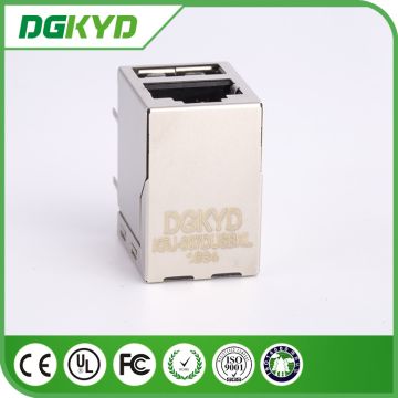 Quality Single port Integrated magnetic rj45 USB jack with 10/100base transformer for sale