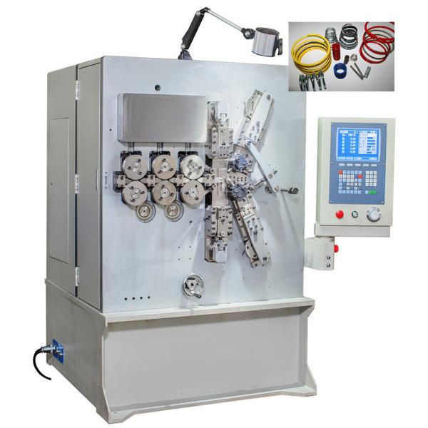 Quality 2.00 - 6.00mm Five Axis CNC Coil Spring Machine With Servo Motion System for sale