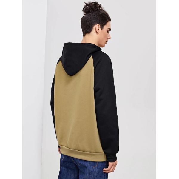 Quality Winter Wholesale Men Cut And Sew Hooded Sweatshirt for sale