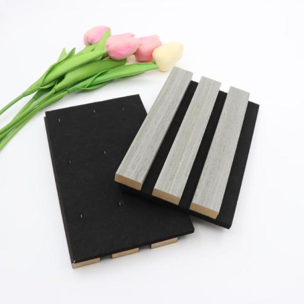 Quality Wood Veneer Luxury Acoustic Panels Fabric Wooden Grooved Fluted for sale