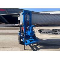 Quality Water Well Drilling Rig Trailer Mounted 100mm Hole Diameter Blue Diesel Engine for sale