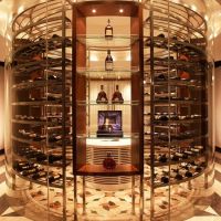 Quality Customized Stainless Metal Wine Cabinet Metal And Glass Bar Cabinet for sale