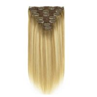Quality 100g/pc Human Remy Double Drawn Lace Clip in Hair Extension Brazilian Hair Clip for sale