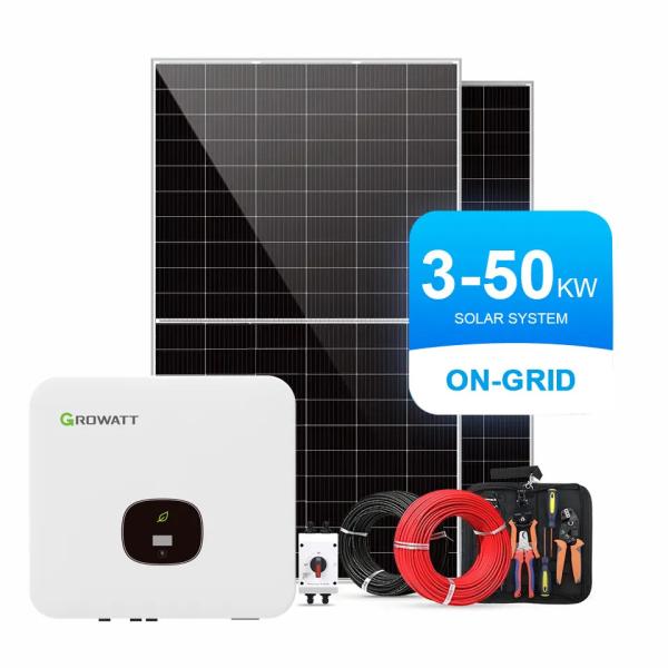 Quality Grid Tie High Efficiency Solar Panel 3KW 50KW Commercial Battery System for sale