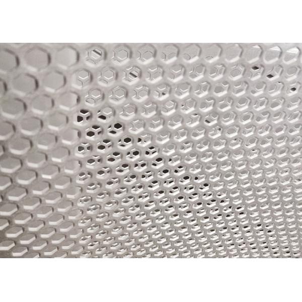 Quality Length 2m 7mm Hexagonal Hole Perforated Metal Mesh White for sale