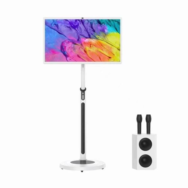 Quality Portable Smart Touch Screen 32 Inch Movable LCD 13MP Camera Inbuilt Android 14 8+128G For KTV Home Bar for sale