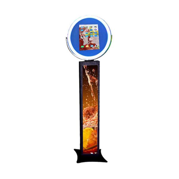 Quality Adjustable Portable Ipad Photo Booth Kiosk 12.9 Inch With RGB Symphony Lights for sale