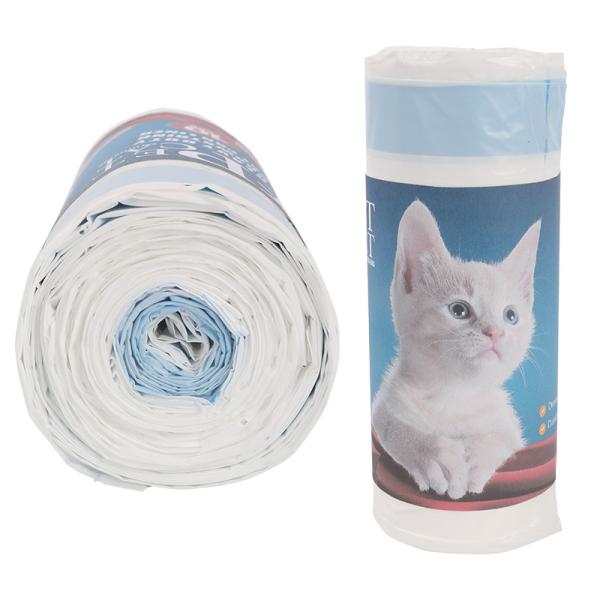 Quality Drawstring 50 Micron Thickness LDPE Cat Litter Box Bags for sale