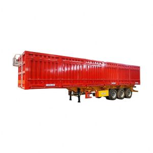 Quality 3 Axles Dry Van Cargo Semi Trailer with Side Open Door and Standard 28Ton for sale